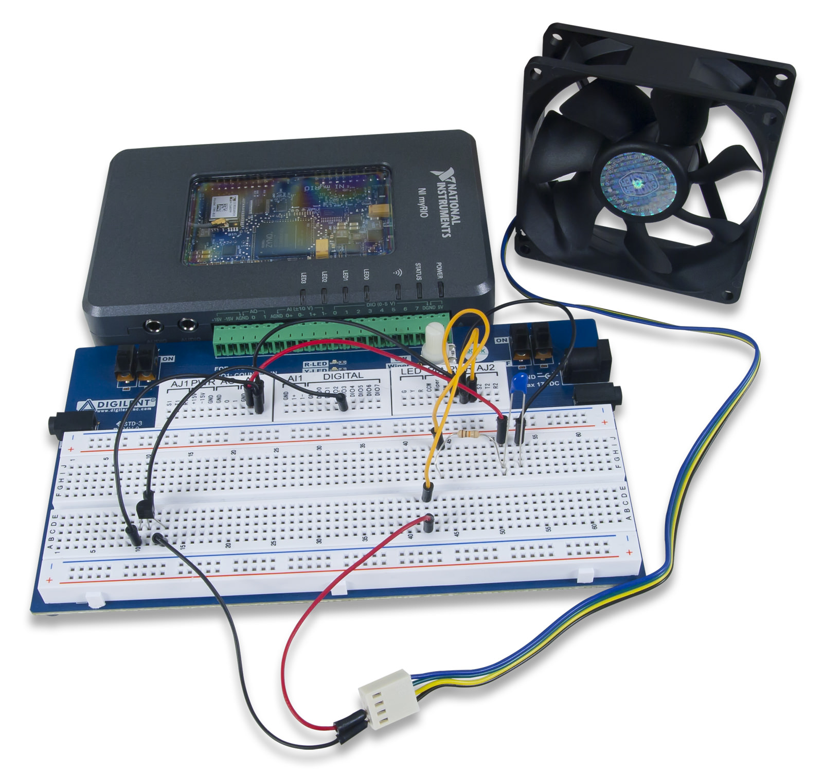 风扇速度控制使用热敏电阻，LabVIEW，和myRIO - Digilent博客 - 万博体育matext网页版
